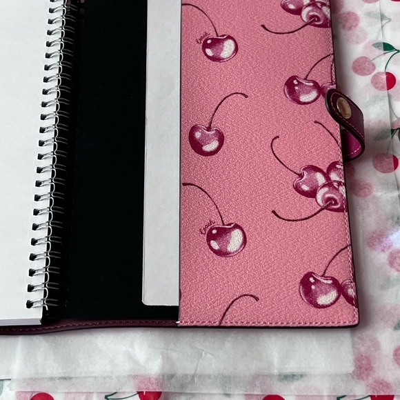 Coach | Office | Coach Notebook With Cherry Print Nwt | Poshmark